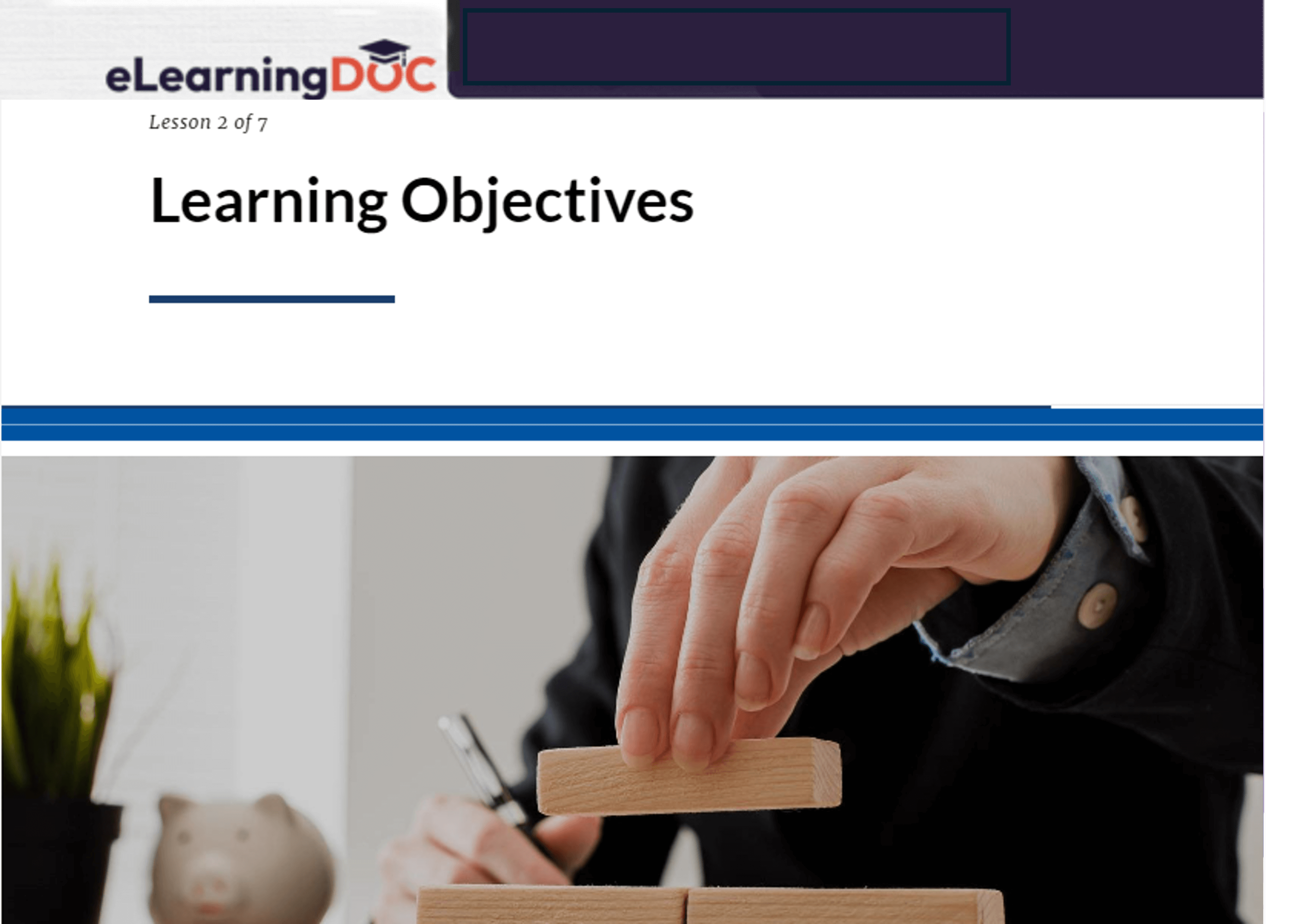 Module with Interactive Elements - ELearning Doc